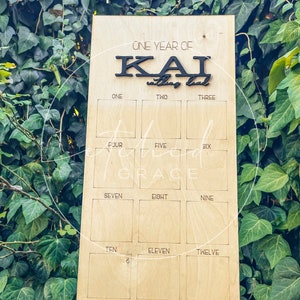 Personalized Milestone Memory Board one Year Of Board Minimalist Baby ...