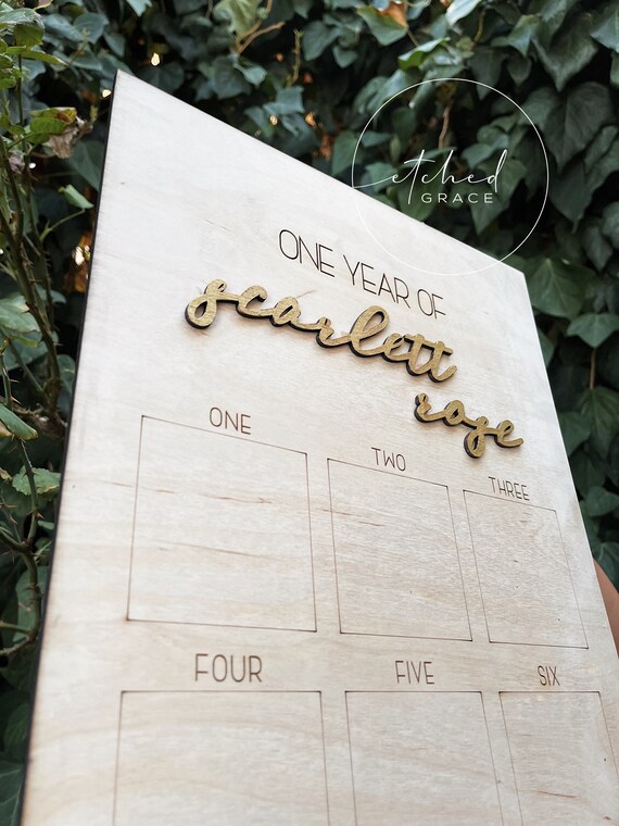 Personalized Milestone Memory Board one Year Of Board | Etsy