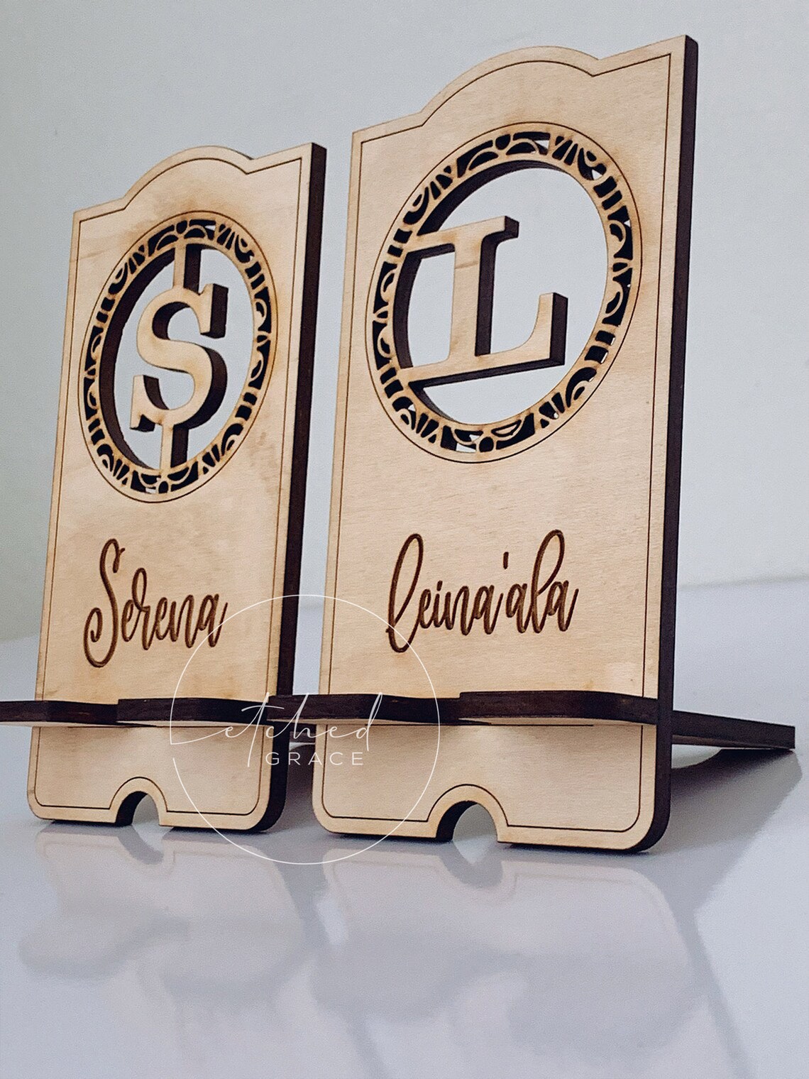 Engraved Phone Stand Monogramed Phone Stand Personalized - Etsy