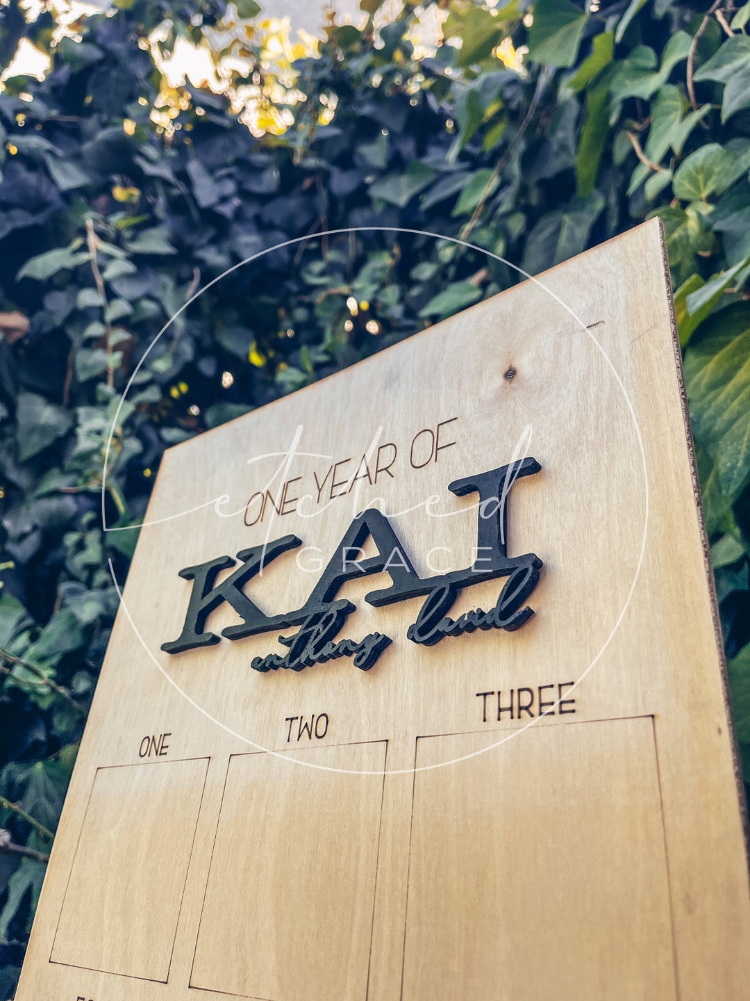 Personalized Milestone Memory Board one Year Of Board Minimalist Baby ...