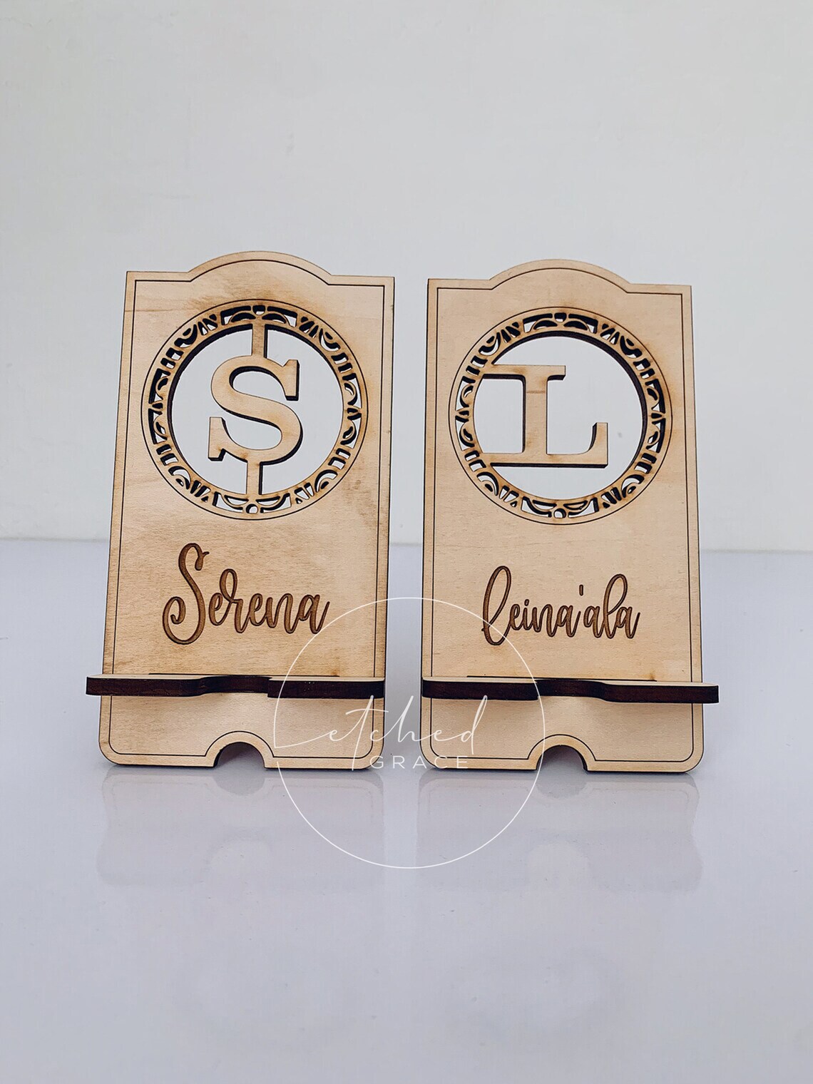 Engraved Phone Stand Monogramed Phone Stand Personalized - Etsy