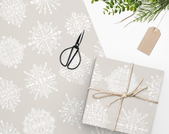 Christmas Snowflake Wrapping Paper - Etsy
