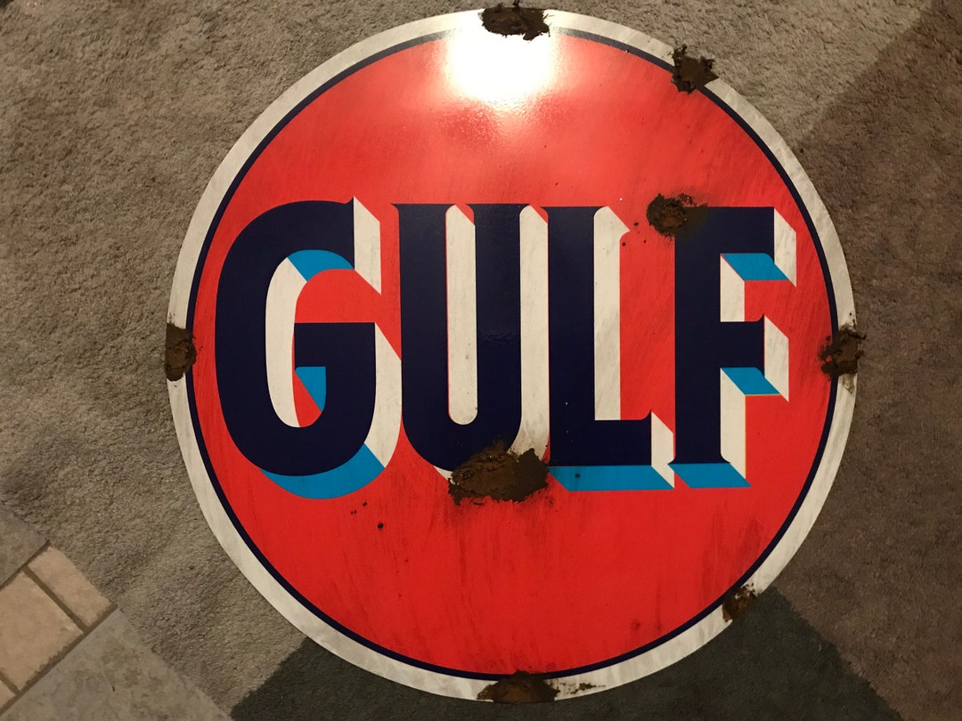 Antique Style Good Gulf Dealer Sales Service Sign - Etsy