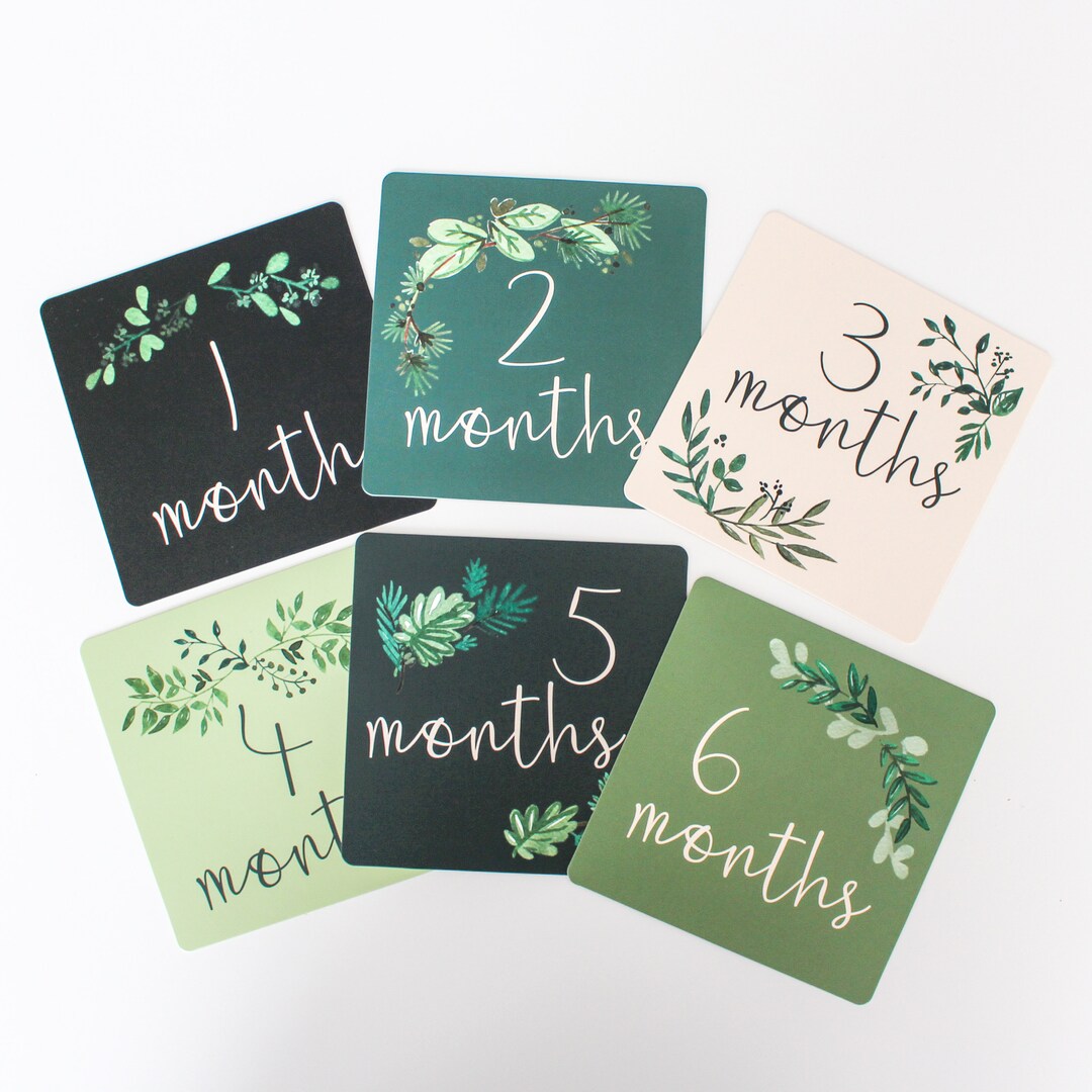 Monthly Milestone Cards, Baby Keepsake, Memory Cards, Baby Shower Gift ...