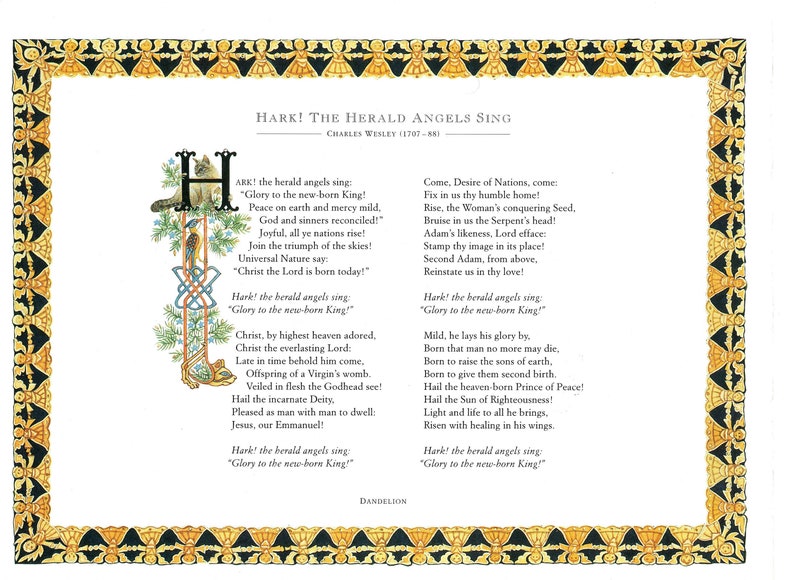 Lesley Anne Ivory Cat Art Print. Hark the Herald Angels Sing. "cats and ...