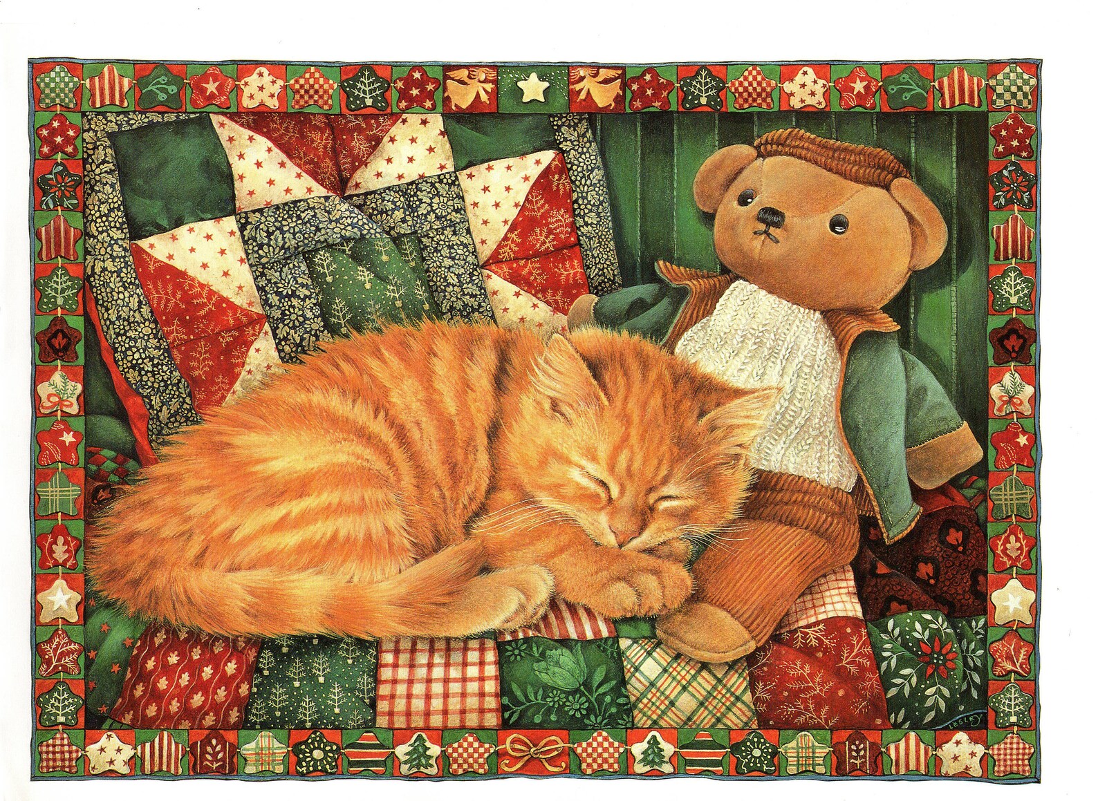 Lesley Anne Ivory Cat Art Print. Silent Night, Holy Night. cats and ...