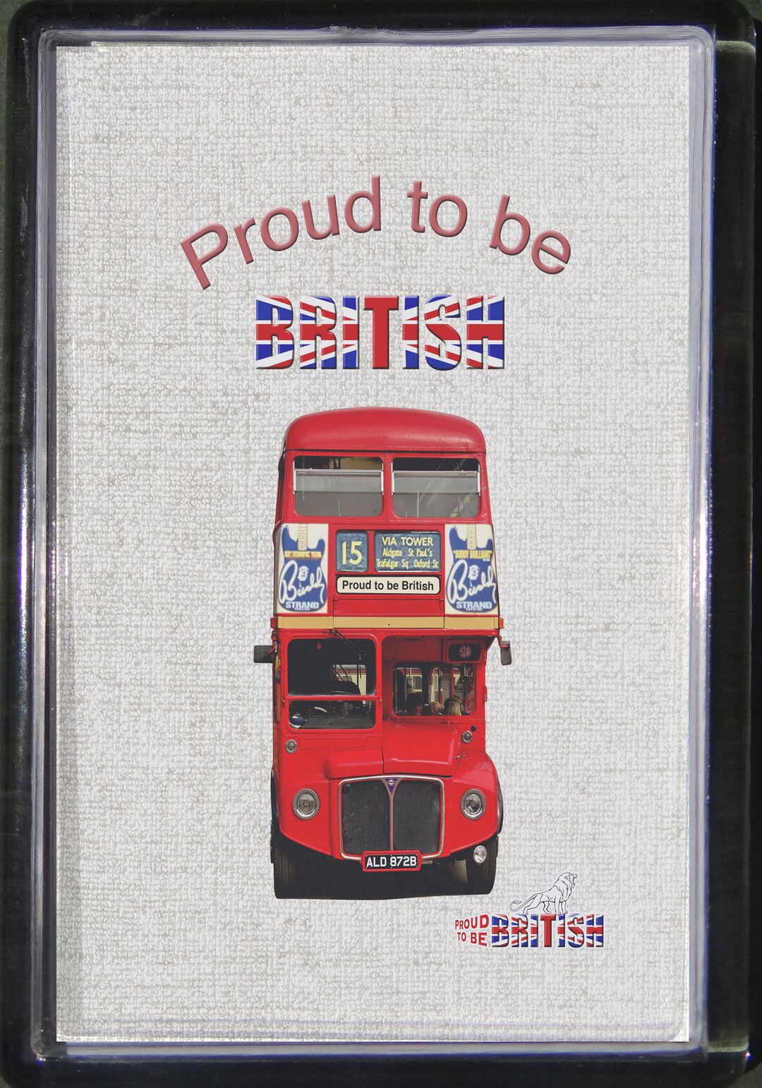 Fridge Magnet Red London Bus "proud to Be British" Handcrafted Acrylic ...