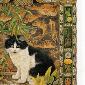 Pisces Cat Art Print Lesley Anne Star Zodiac Sign Astrology Original ...