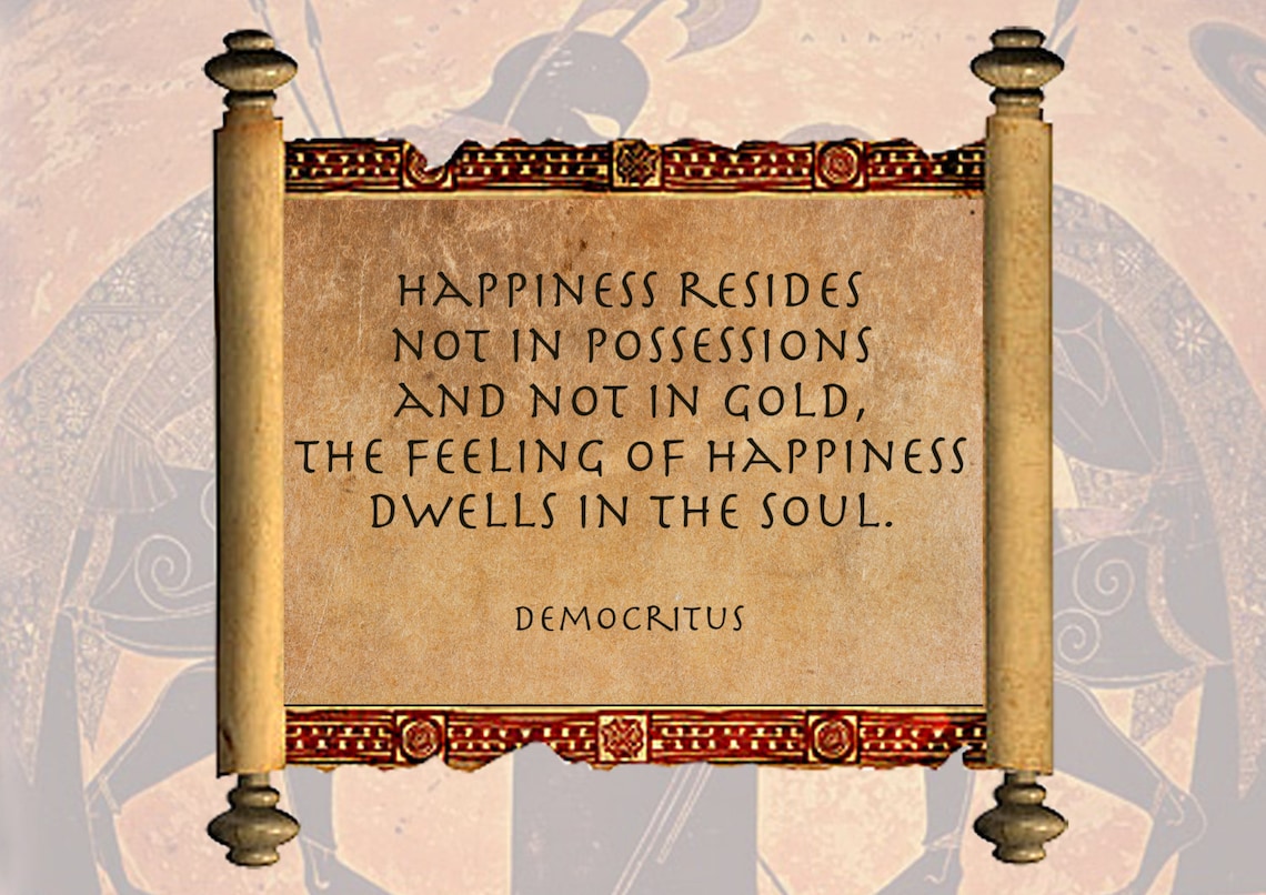 Democritus Ancient Greek Wisdom & Sayings - Etsy