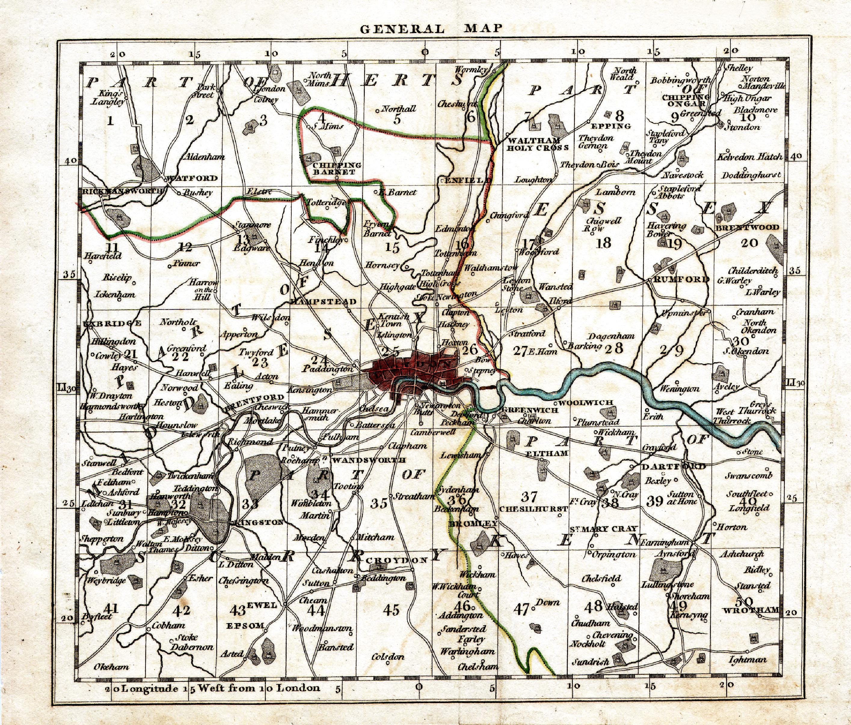 Map John Cary 1790 Dagenham, Barking, Plumstead Essex Photo Print A4 - Etsy