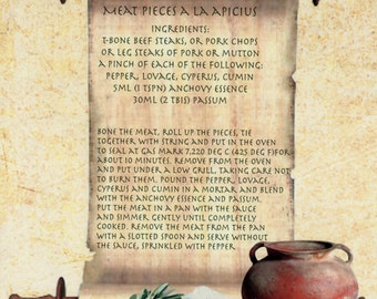 Ancient Roman Recipe Sweet Wine Cakes Apicius A5 Canvas Photo Print ...