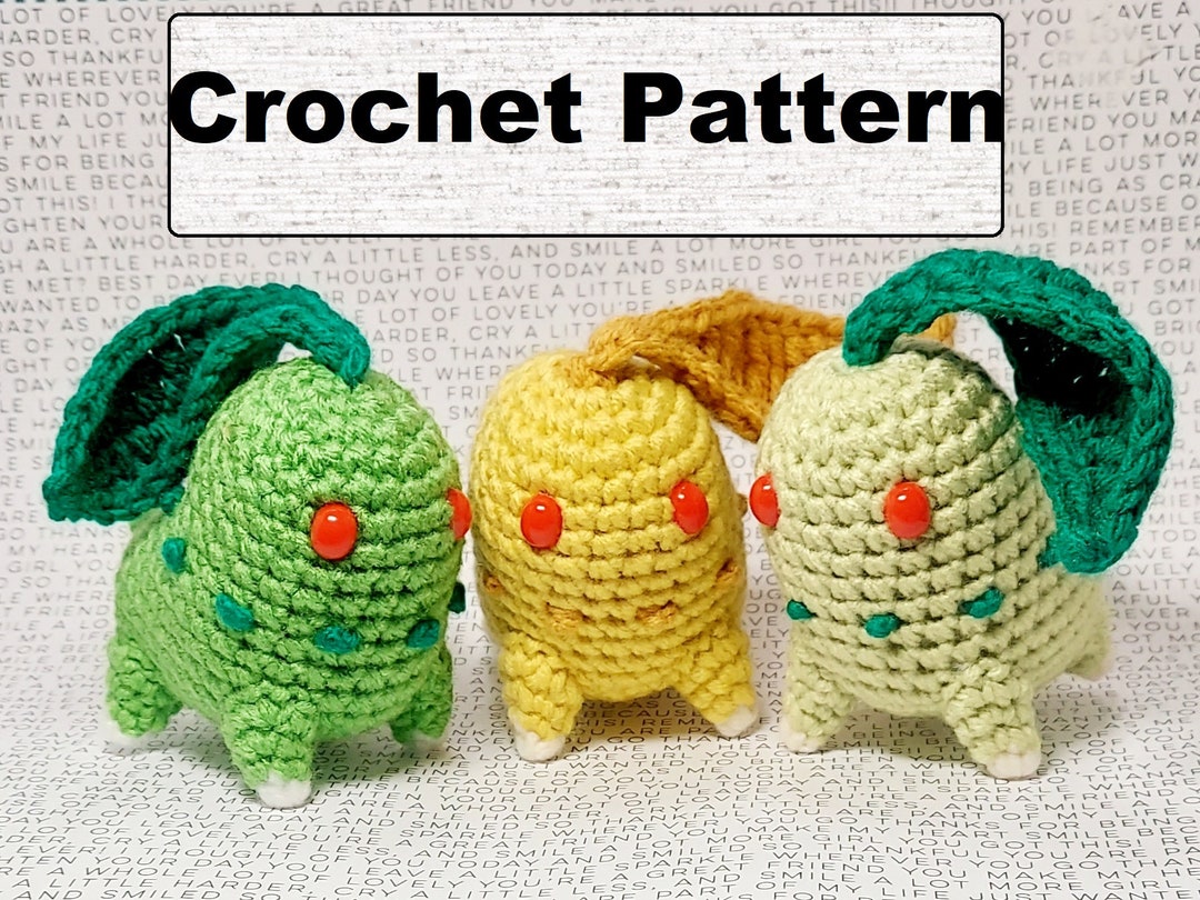 PDF Crochet Pattern - Chikorita - Etsy