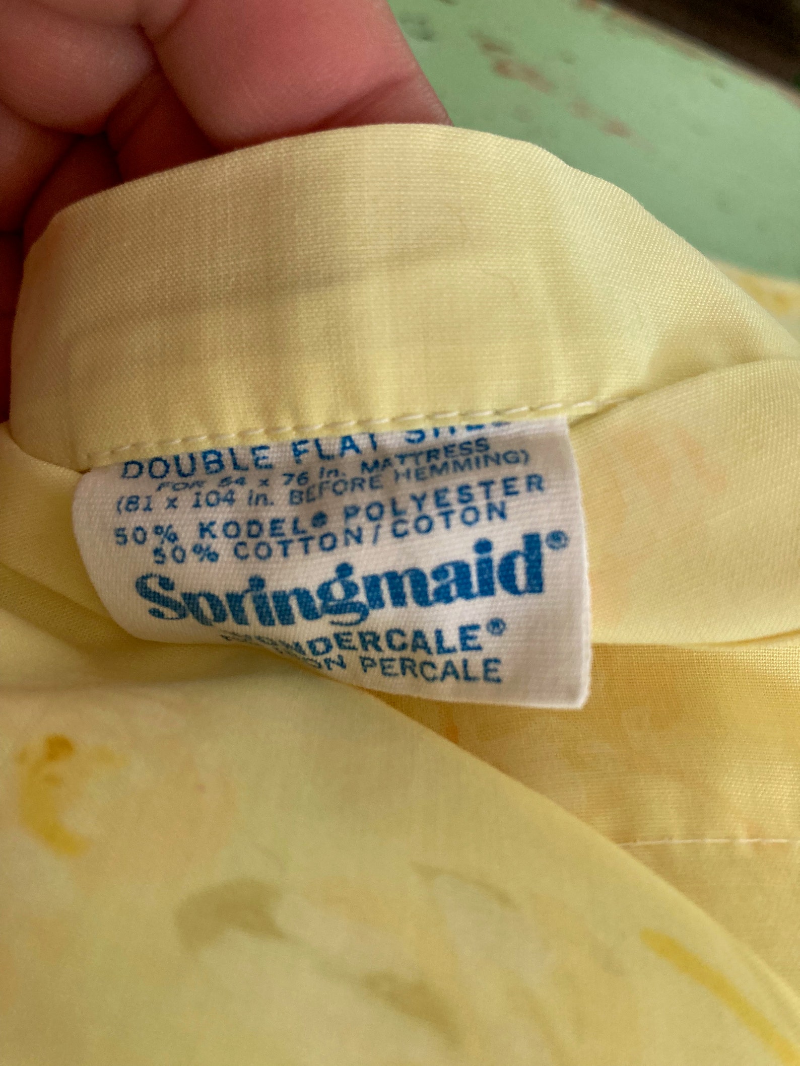 Vintage SPRINGMAID PERCALE Yellow Floral FULL Size Sheet Set - Etsy