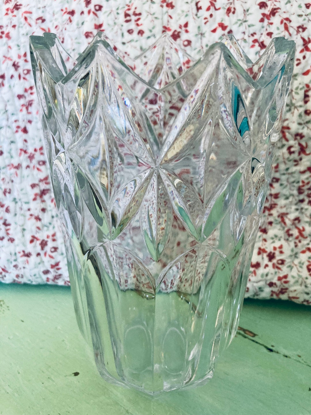 Polish Heavy CUT Glass Lead CRYSTAL VASE 8 - Etsy