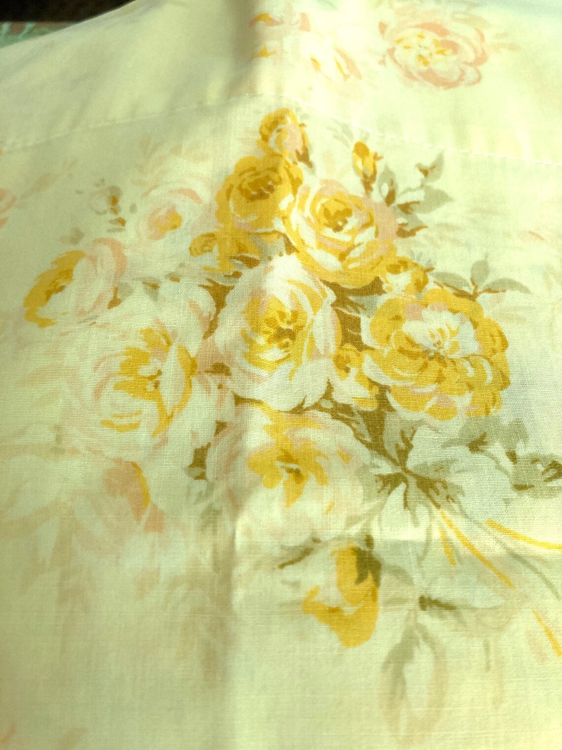 Vintage SPRINGMAID PERCALE Yellow Floral FULL Size Sheet Set - Etsy