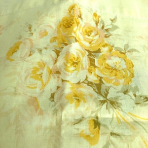 Vintage SPRINGMAID PERCALE Yellow Floral FULL Size Sheet Set - Etsy