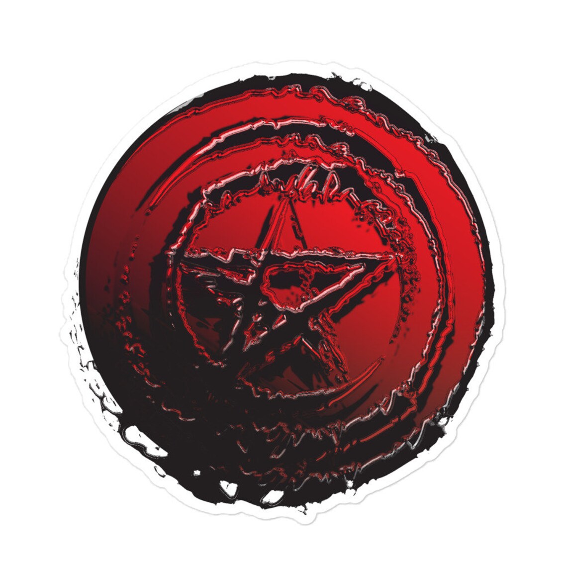 Blood Pentacle Sticker by Enemy Empire Art Studio - Etsy