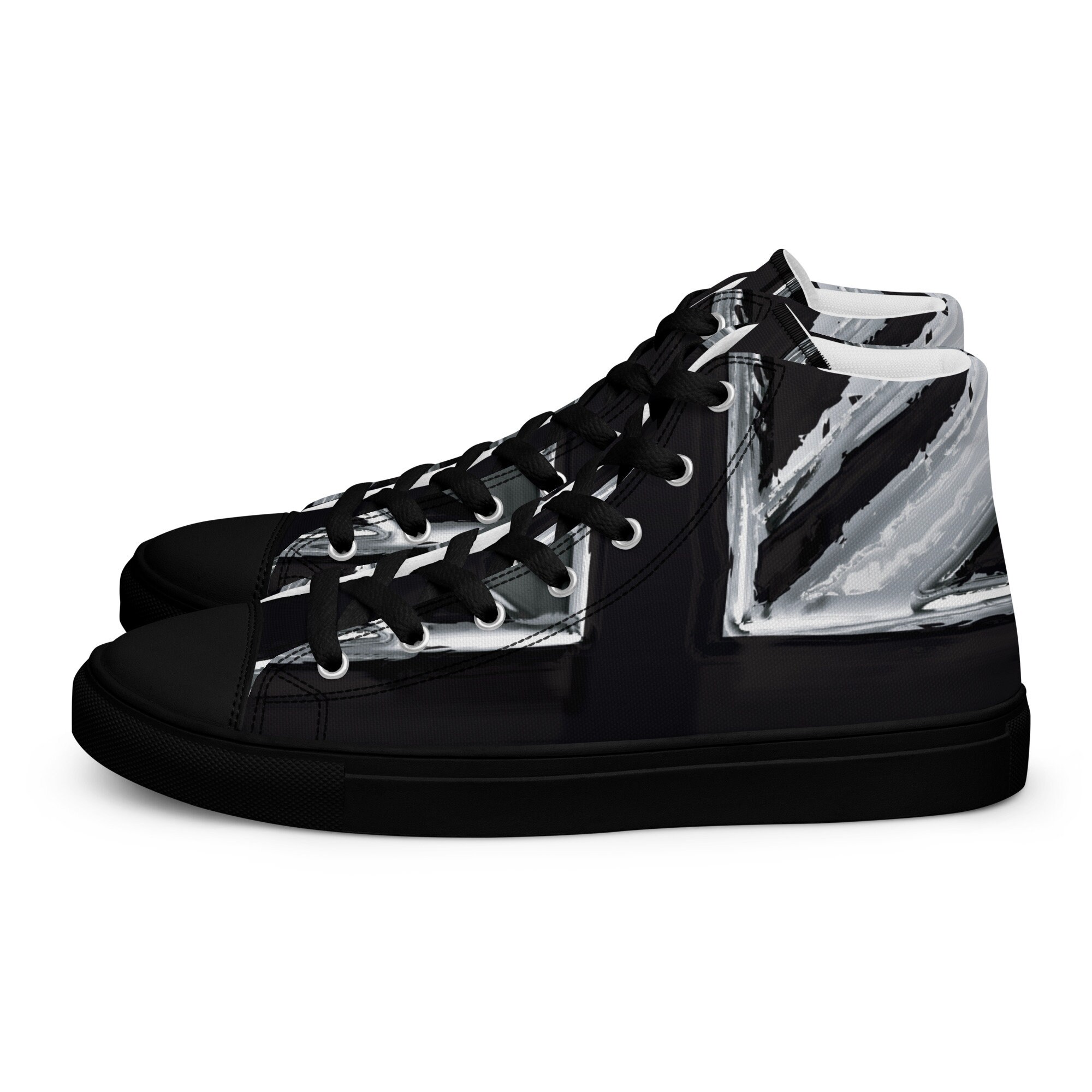 Mens Wet Paint Union Jack High Top Canvas Sneakers by Enemy Empire Art ...
