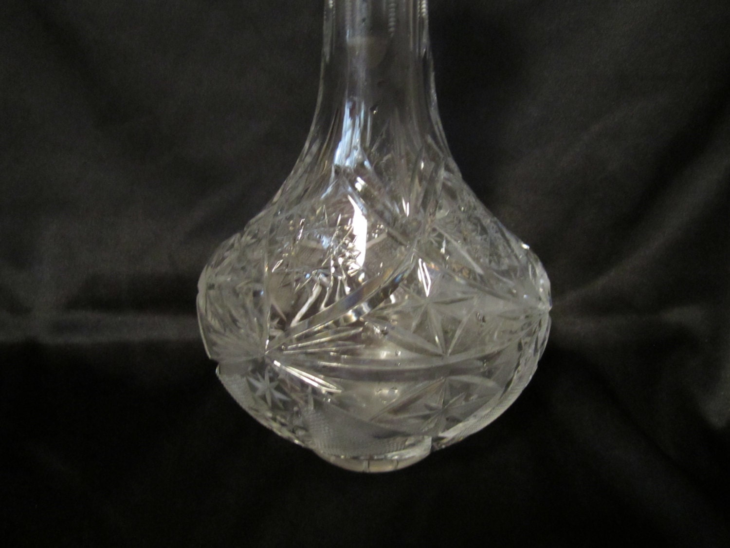 Cut Crystal Vase Vintage - Etsy