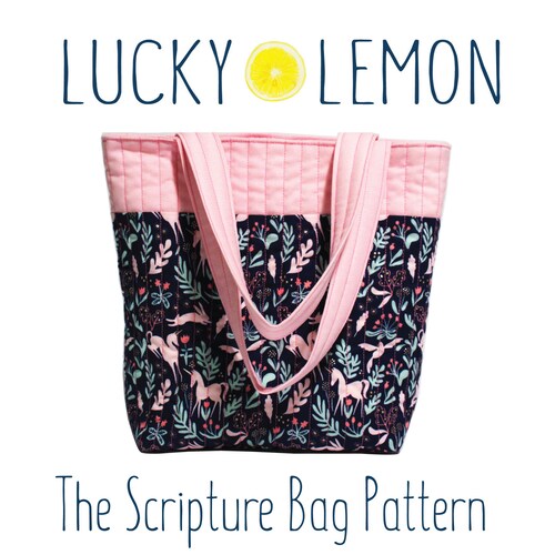 Scripture Bag Tote PDF Sewing Pattern Small Tote Bible Bag - Etsy