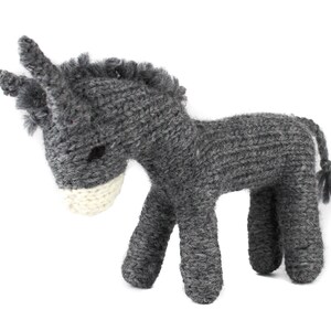 Knitting Pattern (UK Terms) for Dan Donkey. A Waldorf-style Toy Donkey ...