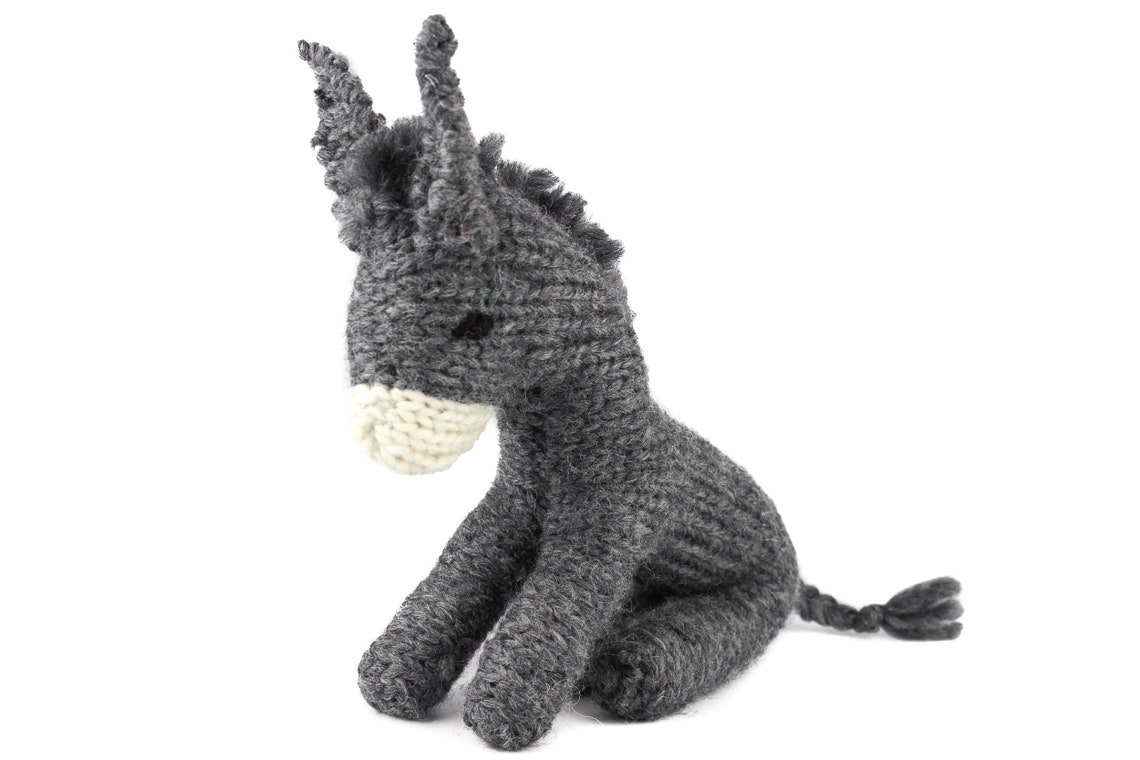 Knitting Pattern US Terms Dan Donkey Waldorf-style Toy Donkey ...
