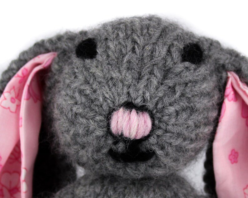 Knitting Pattern US: Rebecca Rabbit a Sweet Floppy Knitted Bunny Rabbit ...