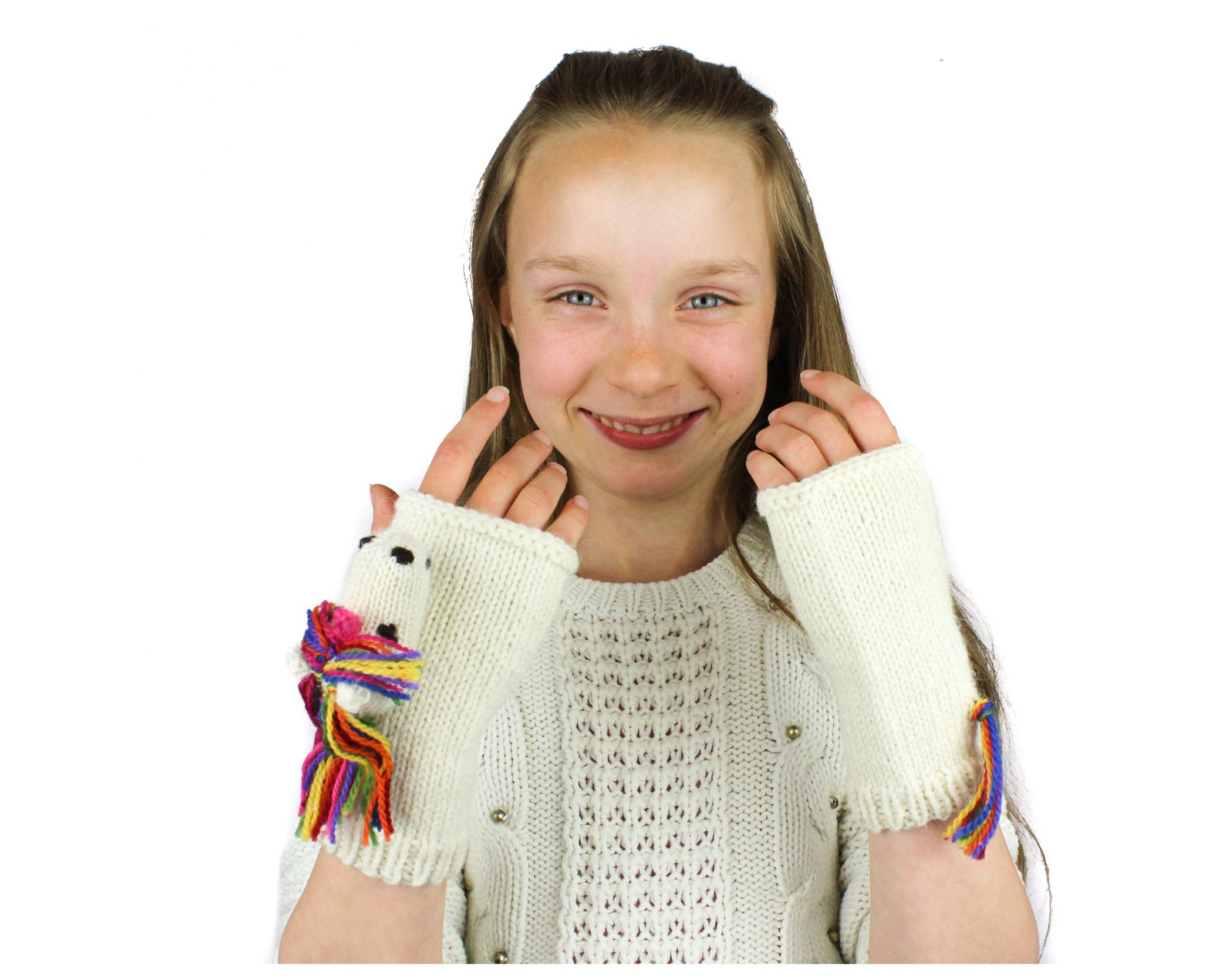Knitting Pattern (US) Ulysses Unicorn Mittens, Fingerless Gloves and ...