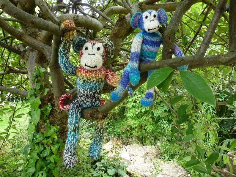 Knitting Pattern (US) for Mischief Monkey Knitted Monkey Toy. Monkey ...