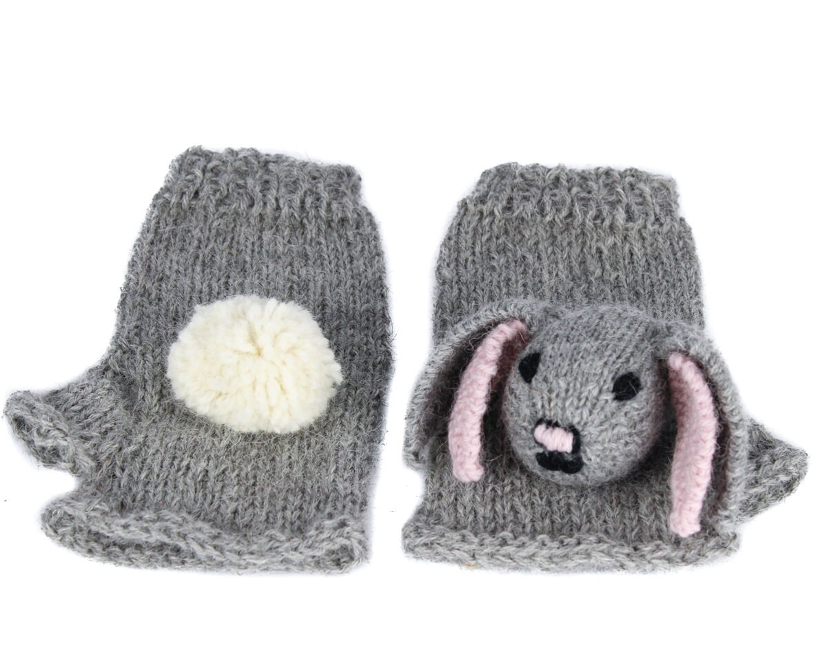 Knitting Pattern (US): Rebecca Rabbit Mittens, 3 Patterns - Wrist ...
