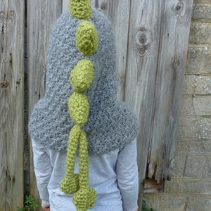 Dinosaur Hood Crochet Pattern (UK) • Dinosaur Cowl • Dragon Hood ...