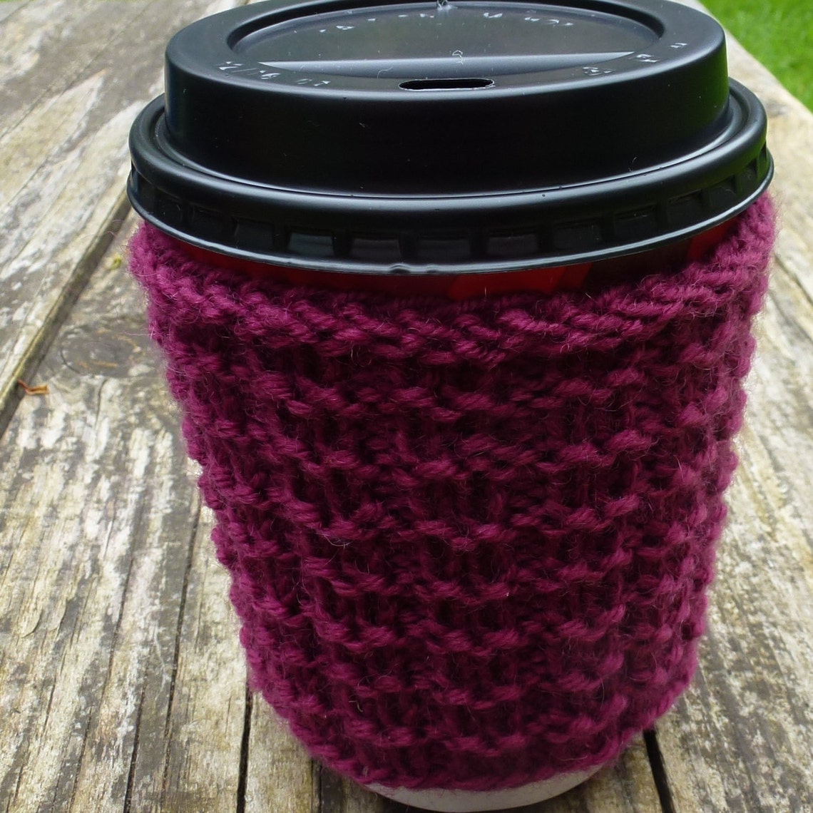 Coffee Cozy Knitting Pattern Knit Coffee Cozy Knitted Cup Cosy | Etsy