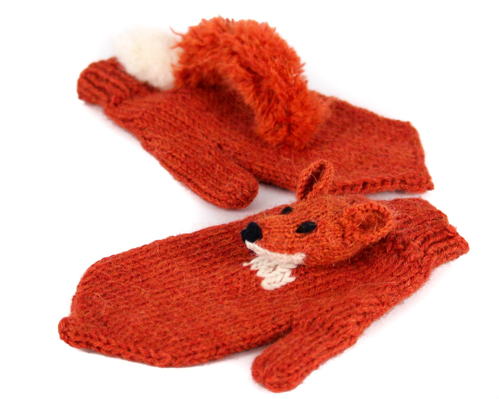 KNITTING PATTERN: Freddie Fox Mittens - US Terms - Mittens • Wrist ...
