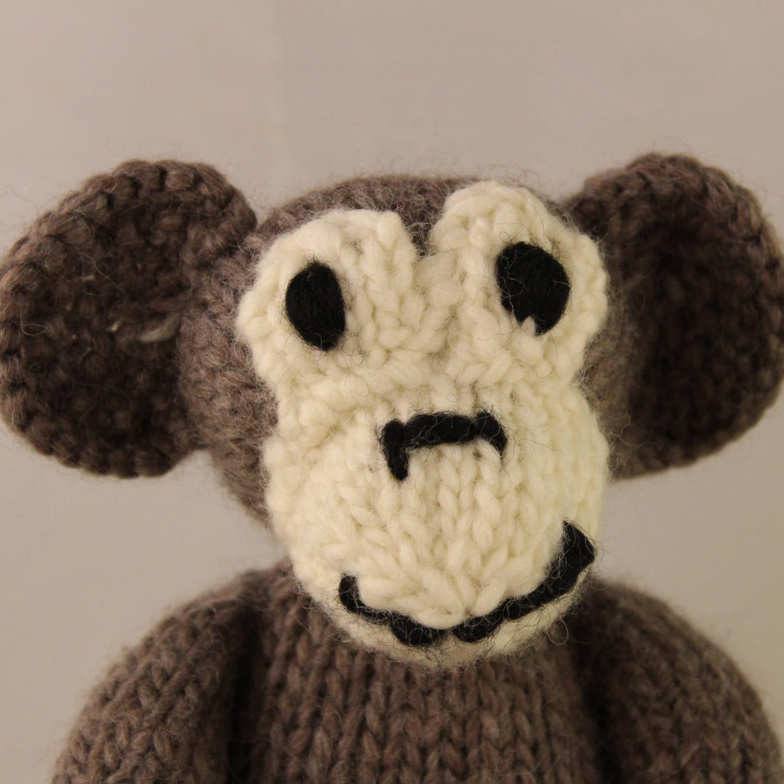 Knitting Pattern (US) for Mischief Monkey Knitted Monkey Toy. Monkey ...