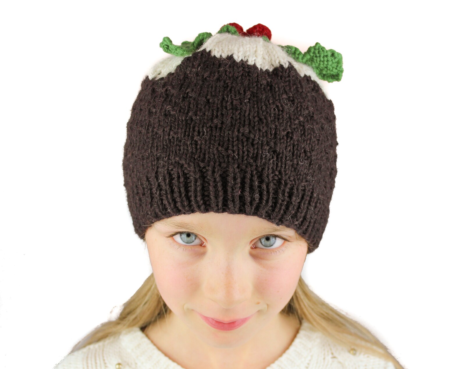 Christmas Pudding Hat - KNITTING PATTERN - UK Terms - Toddler, Child ...