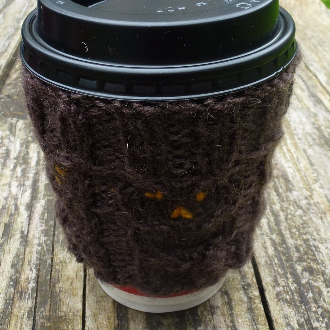 Coffee Cozy Knitting Pattern Knit Coffee Cozy Knitted Cup Cosy | Etsy