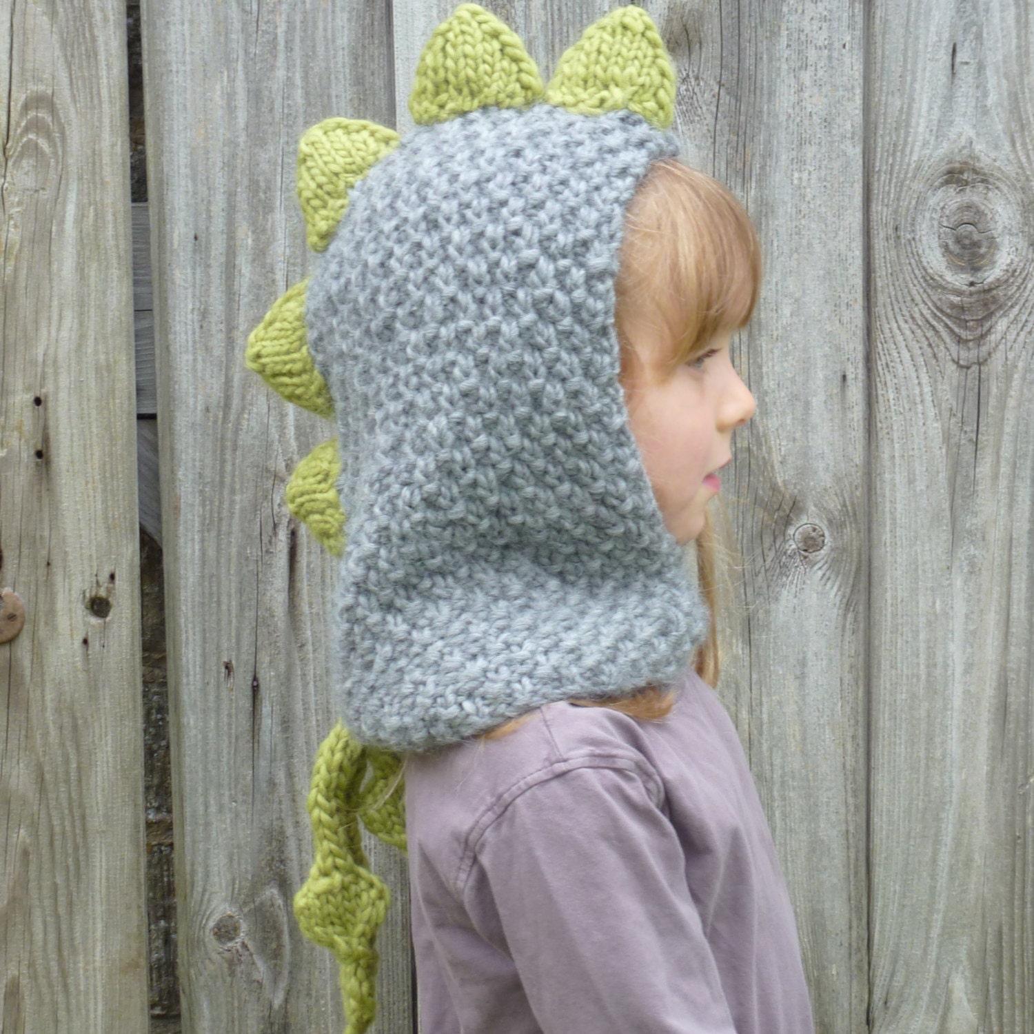 Knitting Pattern (UK) for Dinosaur Hood & Paws. Size Baby, Children ...