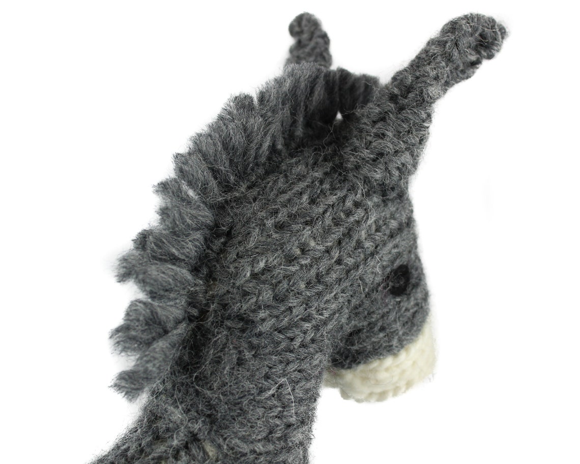 Knitting Pattern (UK Terms) for Dan Donkey. A Waldorf-style Toy Donkey ...