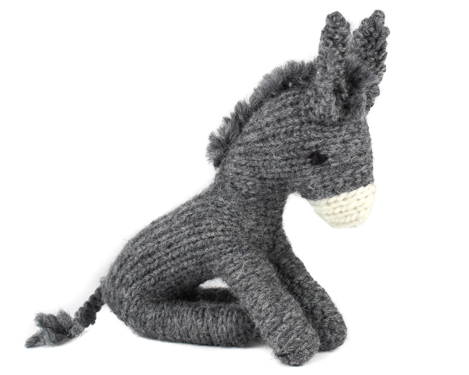 Knitting Pattern (UK Terms) for Dan Donkey. A Waldorf-style Toy Donkey ...