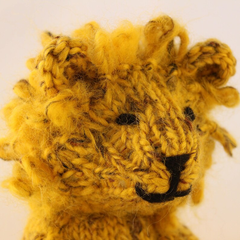 Knitting Pattern UK for Leonard Lion a Gorgeous Knitted Lion. Worked in ...