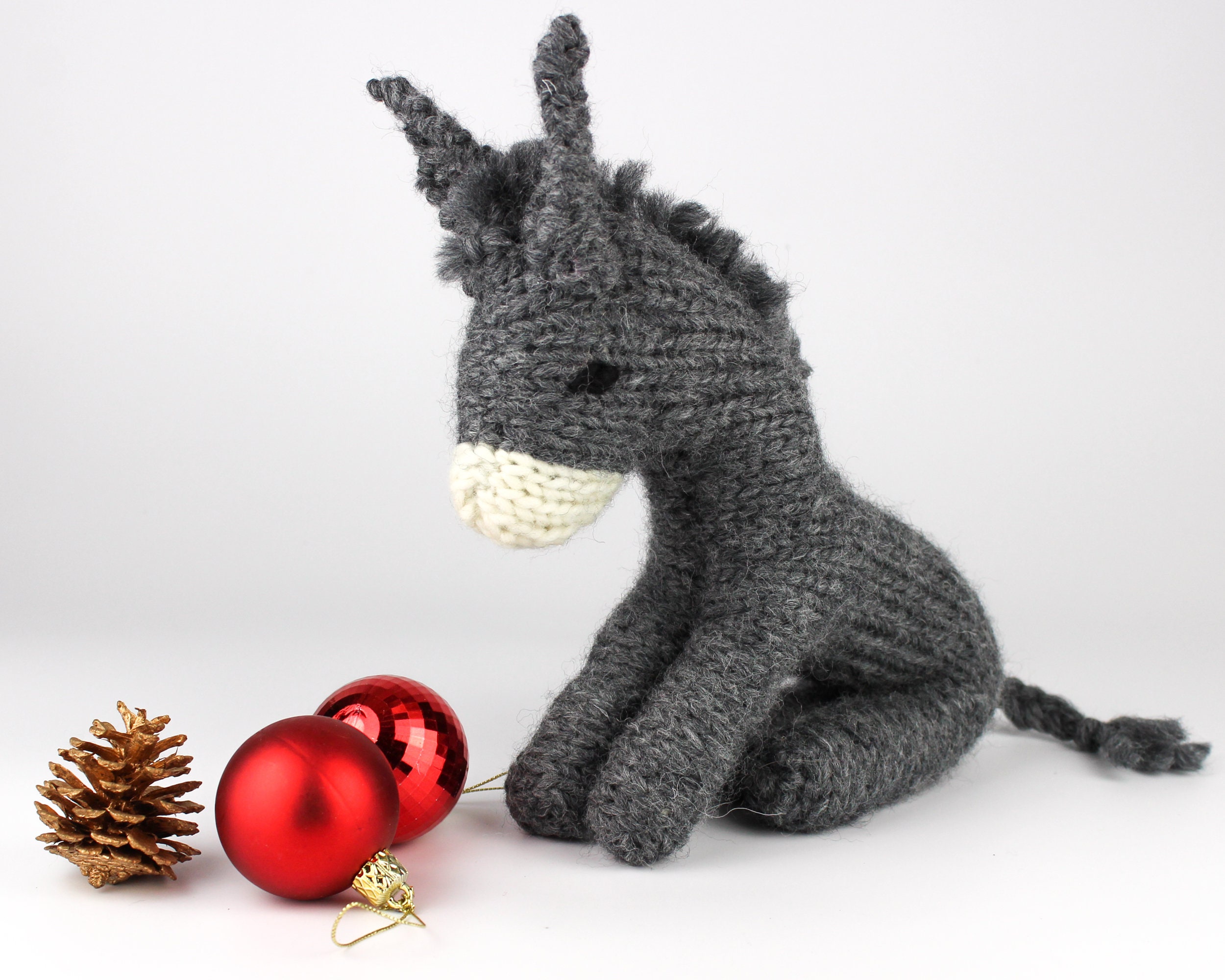 Knitting Pattern (US Terms) Dan Donkey Waldorf-style Toy Donkey ...