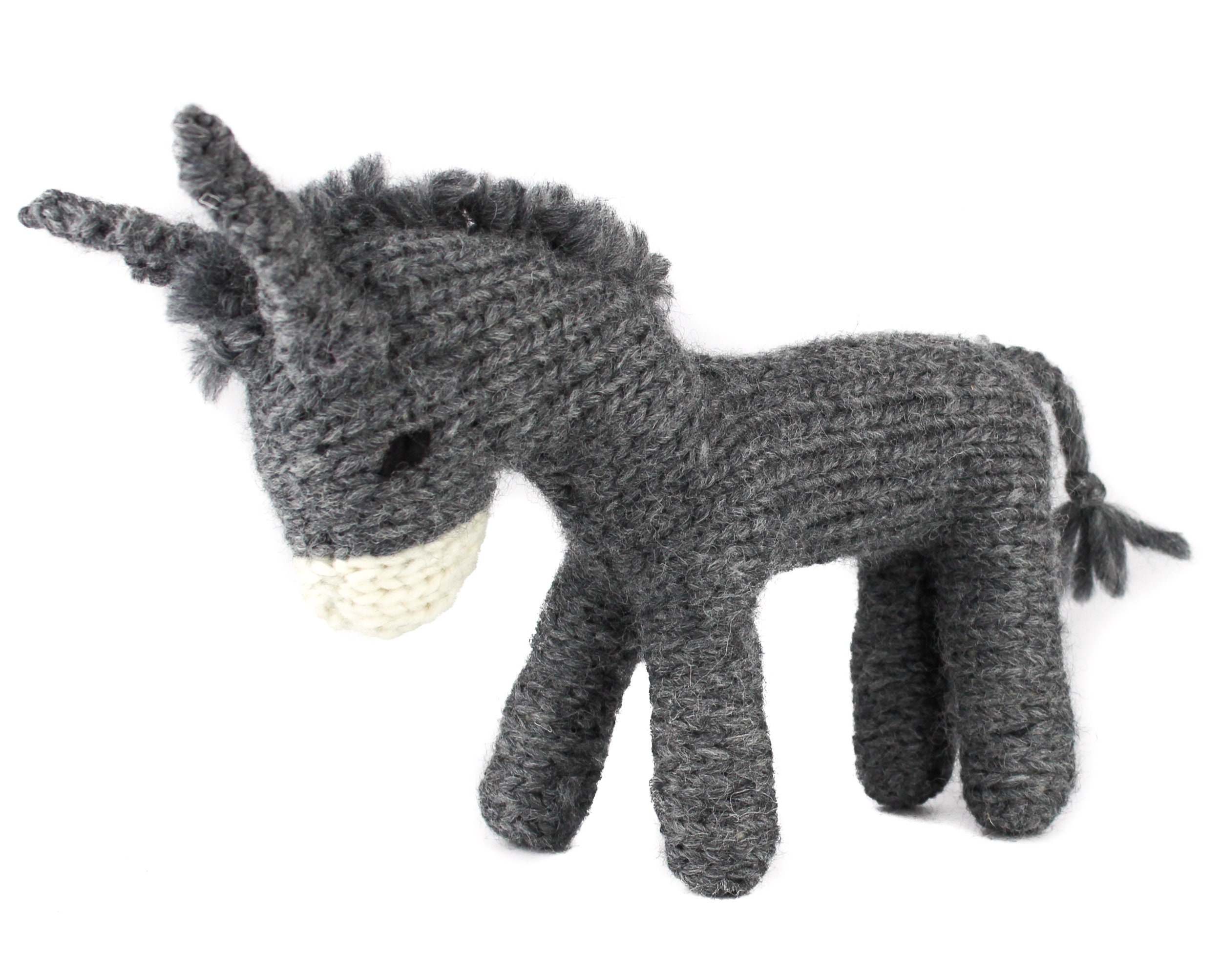 Knitting Pattern (US Terms) Dan Donkey Waldorf-style Toy Donkey ...