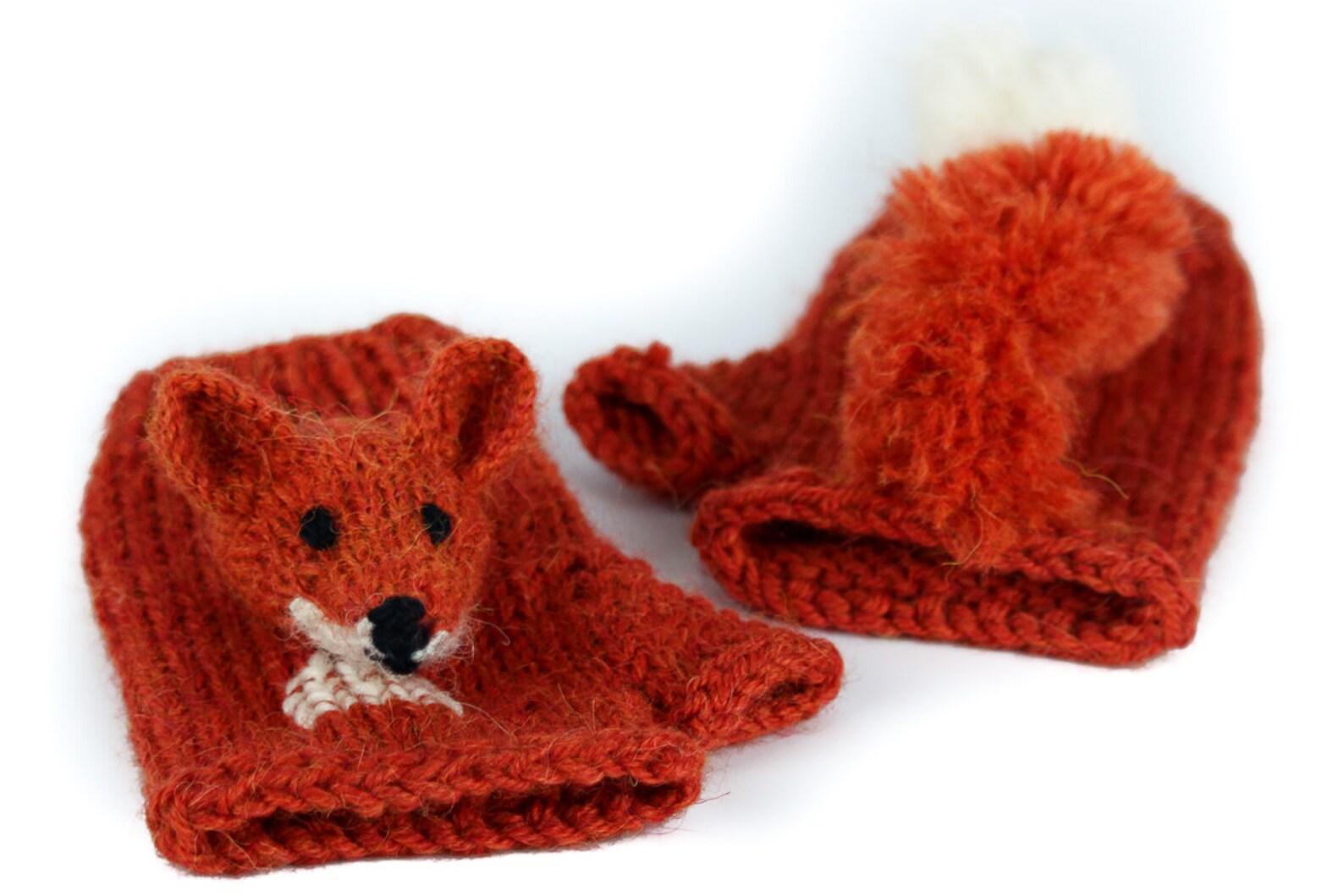 KNITTING PATTERN: Freddie Fox Mittens - UK Terms - Mittens • Wrist ...