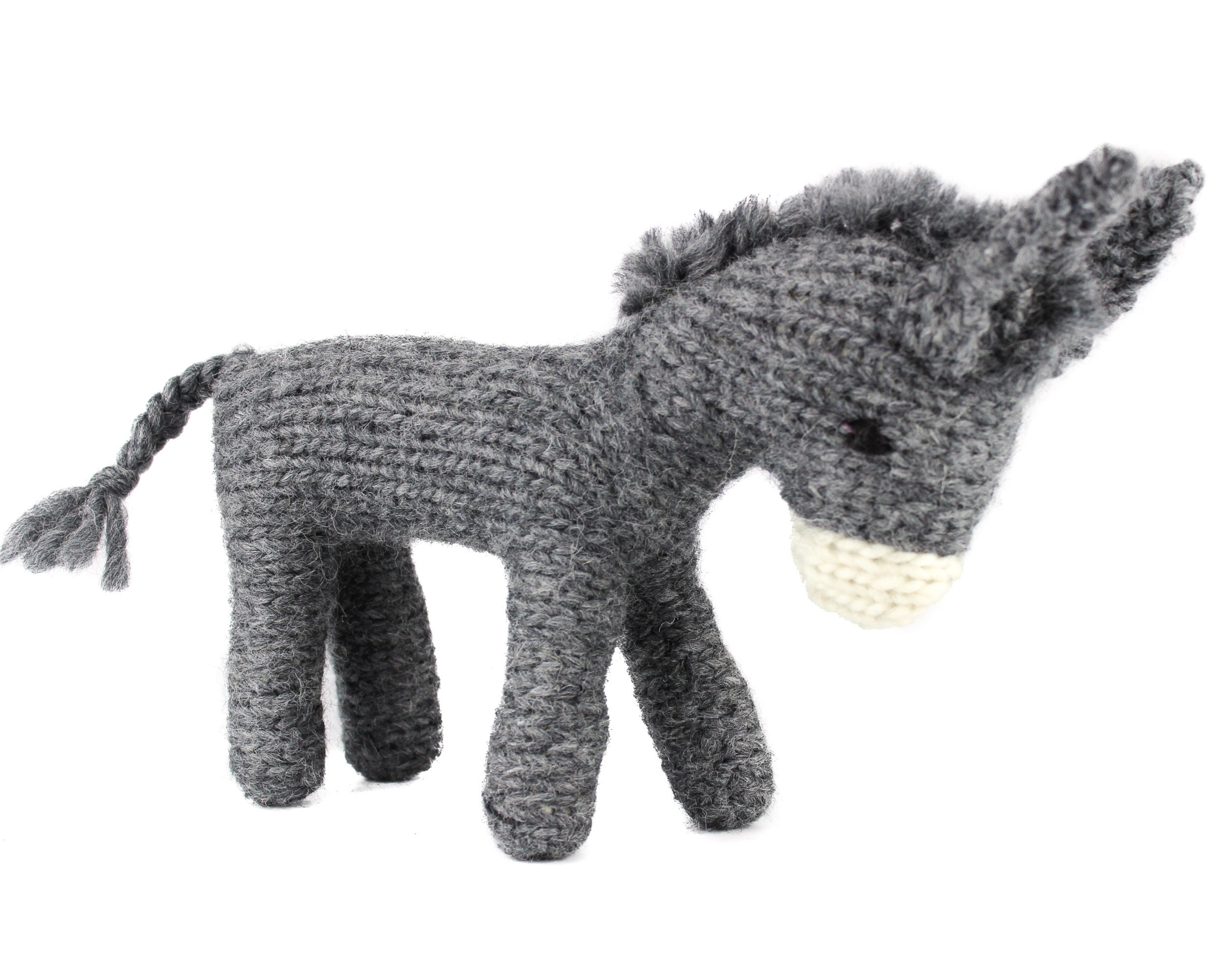 Knitting Pattern (US Terms) Dan Donkey Waldorf-style Toy Donkey ...