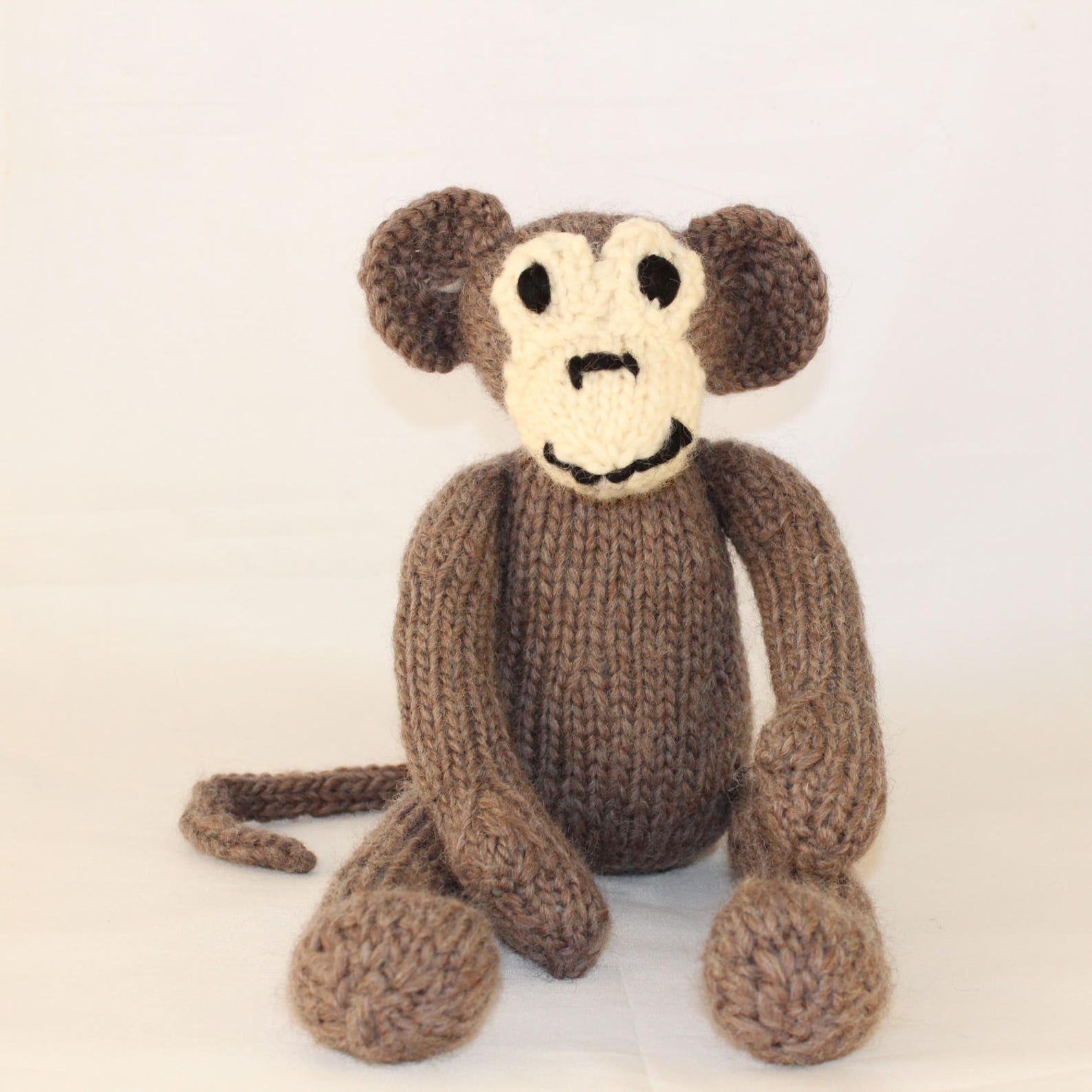 Knitting Pattern (US) for Mischief Monkey Knitted Monkey Toy. Monkey ...