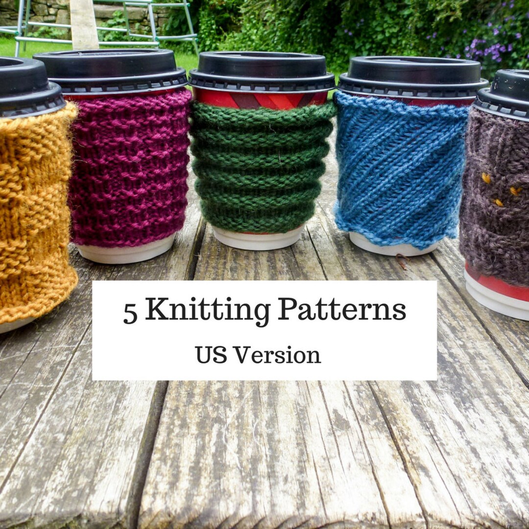 Coffee Cozy Knitting Pattern Knit Coffee Cozy Knitted Cup Cosy Mug Cozy ...