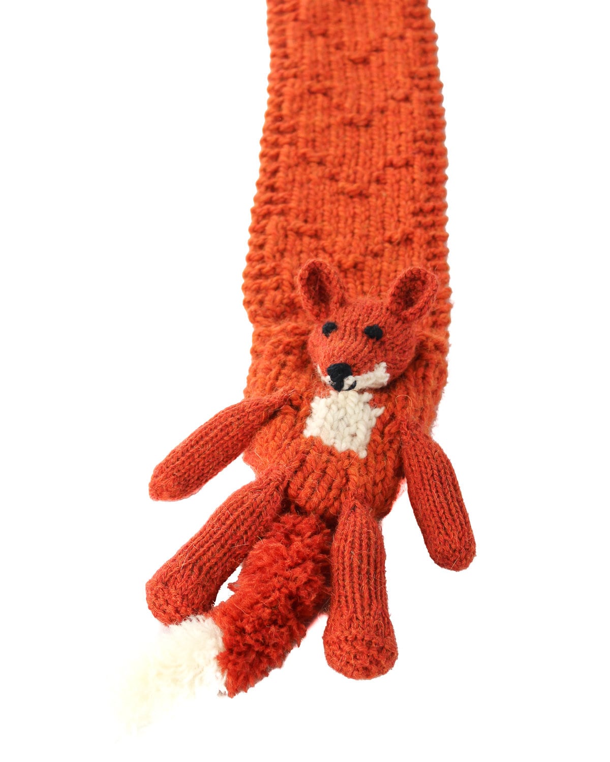 KNITTING PATTERN: Freddie Fox Scarf - UK Terms - Child's Fox Scarf With ...