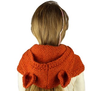 KNITTING PATTERN: Freddie Fox Hooded Cowl - UK Terms - Fox Snood ...