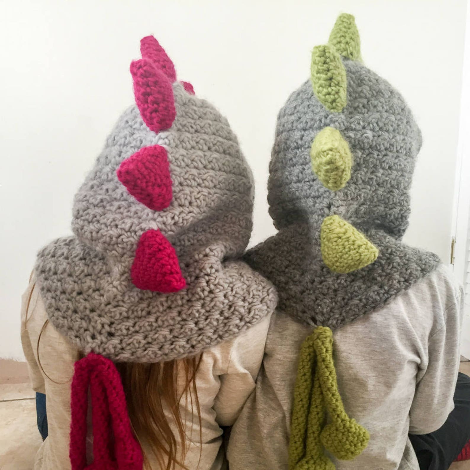 Dinosaur Hood Crochet Pattern (UK) • Dinosaur Cowl • Dragon Hood ...
