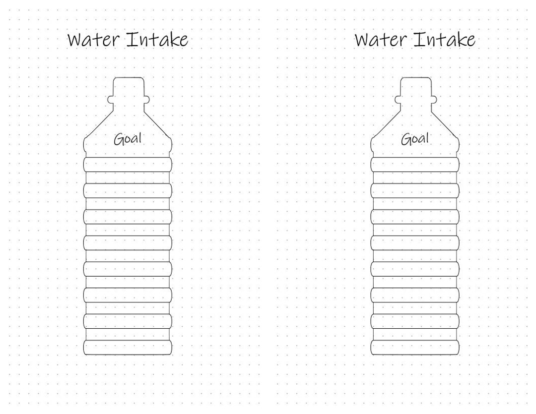 Water Intake Log Insert for Bullet Journal (junior Size) - Etsy